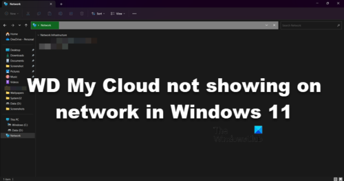 WD My Cloud not showing on network in Windows 11