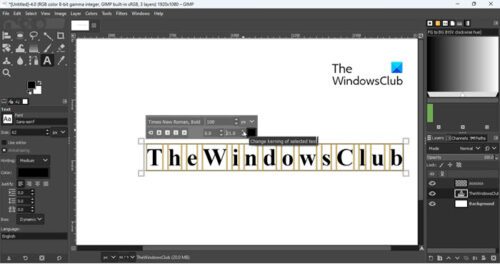 How to Curve Text in GIMP on PC