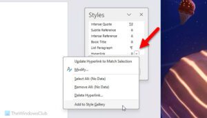 How to add a new style to Style Gallery in Word