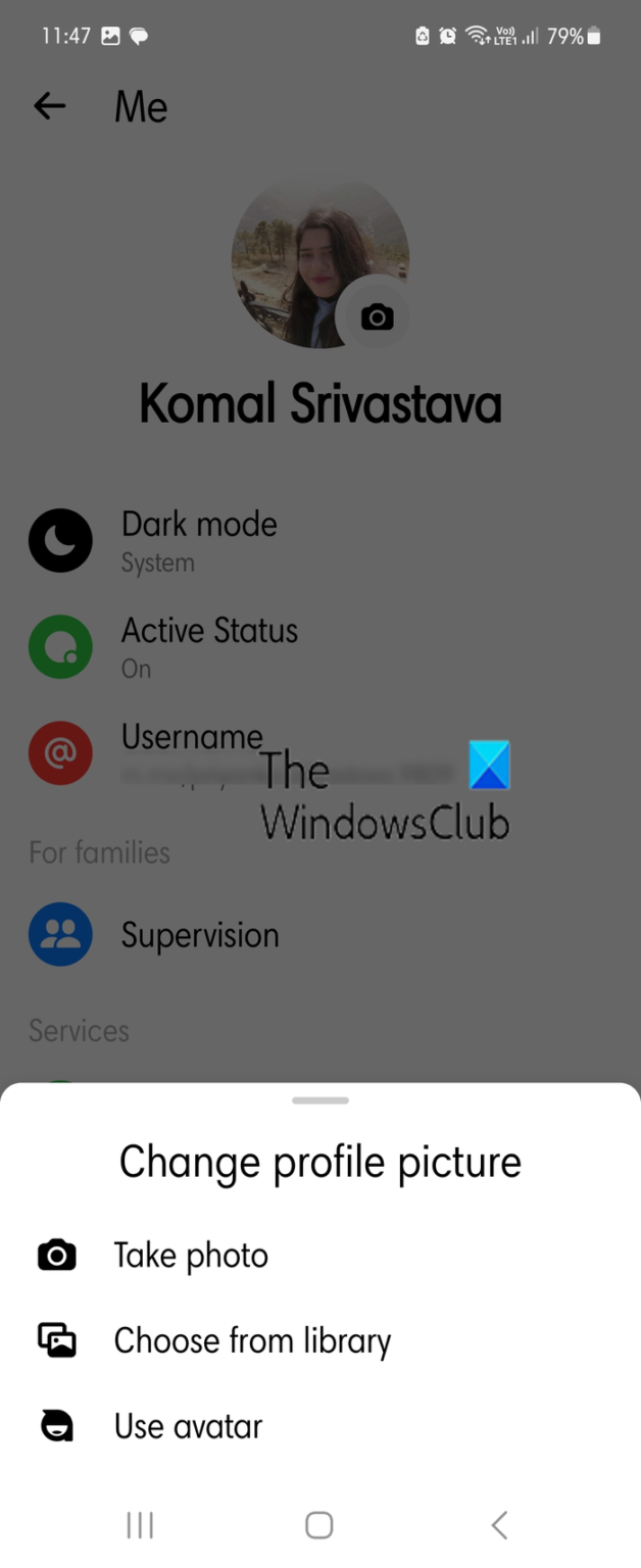 How to change Profile Picture on Messenger without Facebook