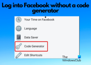 How to log into Facebook without a Code Generator