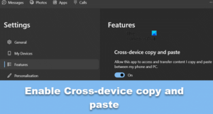 Clipboard copy not working in Phone Link