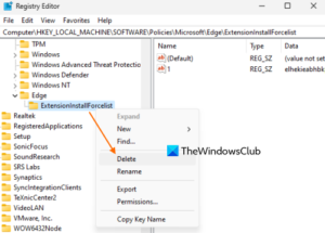 Can't remove or uninstall Extensions in Microsoft Edge