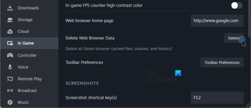 Steam Error Code -21, Failed to load web page (unknown error)