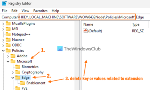 Can't remove or uninstall Extensions in Microsoft Edge