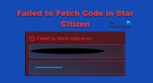 Star Citizen Failed To Fetch Code Error 1