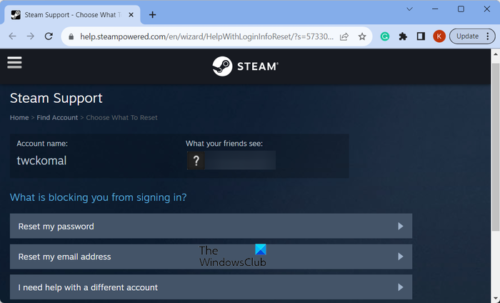 Steam won't let me reset my password [Fix]