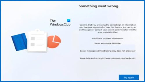 Fix Server error code 801c03ed