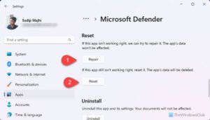 Unable to login to Microsoft Defender in Windows 11