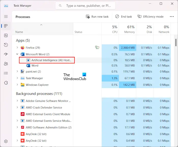 What is AI Host file AI.exe in Windows 11? What is AI Host file AI.exe in Windows 11?