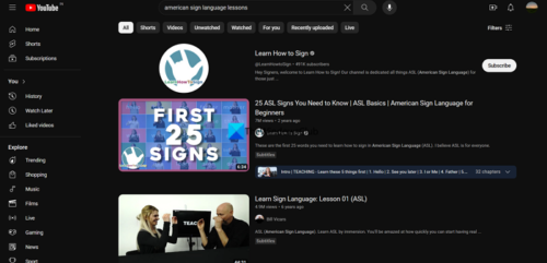 How to learn American Sign Language (ASL) in Windows 11?