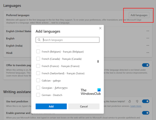 Spell check not working in Microsoft Edge
