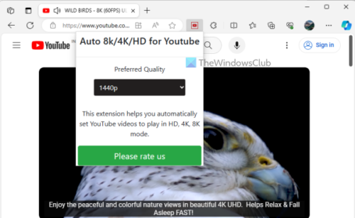 Always play YouTube videos in highest quality in Chrome or Edge