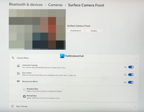 How to enable and use Studio Effects In Windows 11