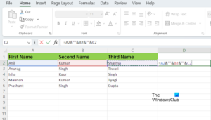 Combine text from multiple cells into one cell in Excel