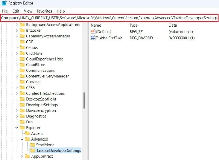 How to add End Task to Taskbar Right-click Menu in Windows 11