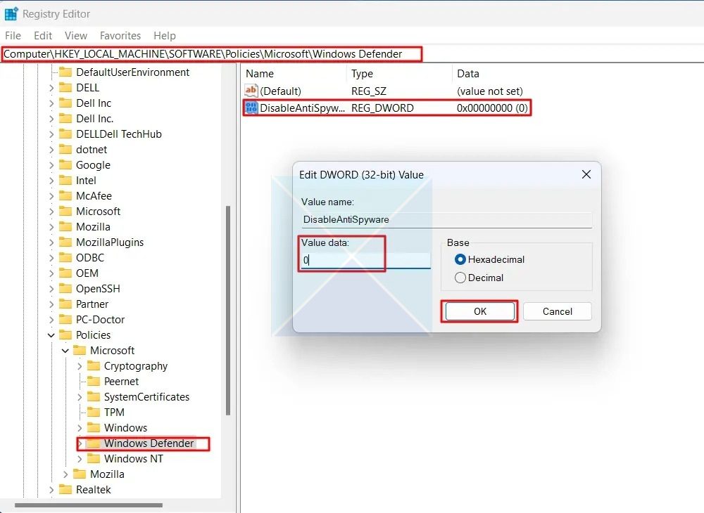 Unable to change Windows Firewall settings
