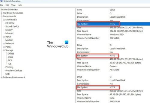 How to find out File System of Drive in Windows 11/10