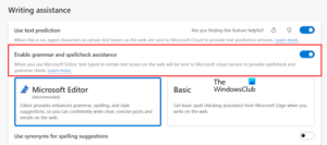 Spell check not working in Microsoft Edge