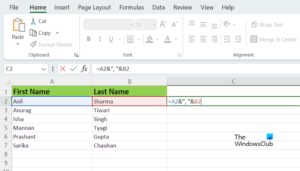 Combine text from multiple cells into one cell in Excel