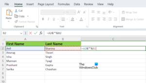 Combine text from multiple cells into one cell in Excel