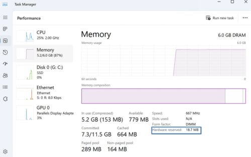 Hardware Reserved Memory too high in Windows; How to reduce?
