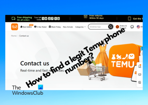 How to find a legit Temu phone number