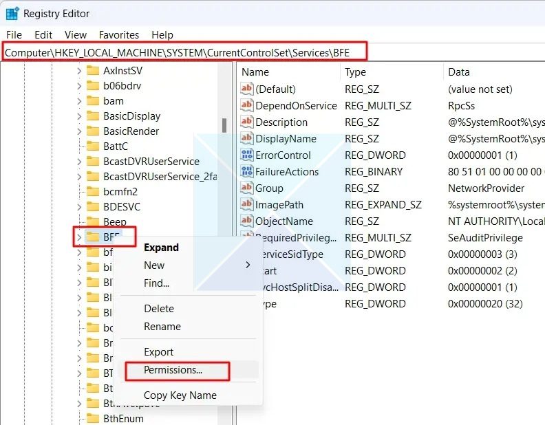 Unable to change Windows Firewall settings