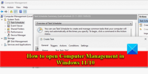 How to open Computer Management in Windows 11/10