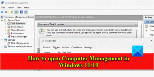 How to open Computer Management in Windows 11/10