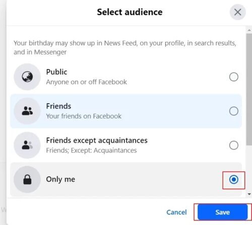 How to hide your Birthday on Facebook