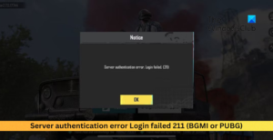 Server authentication error, Login failed 211 (BGMI or PUBG)