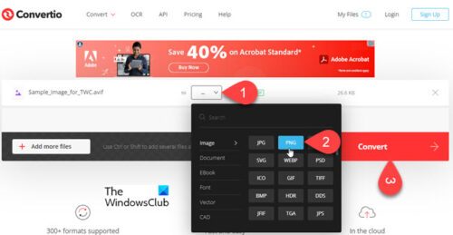 How to convert AVIF to PNG or AVIF to JPG?
