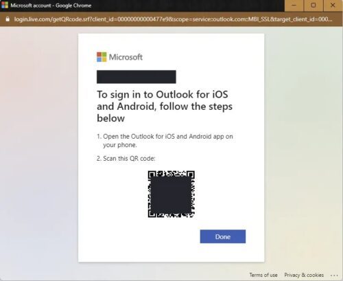 How to sign in to Outlook with QR code