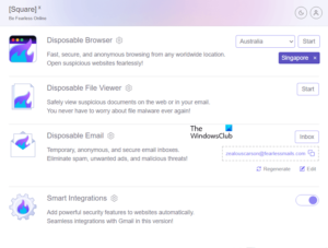 SquareX Disposable Browser Free keeps you safe online