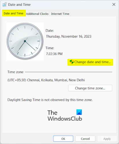 How to change Date and Time Formats in Windows 11