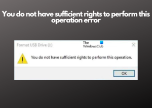 You do not have sufficient rights to perform this operation error [Fix]