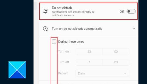 Do Not Disturb keeps turning on by itself in Windows 11