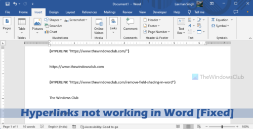 Hyperlinks Not Working In Word Fix