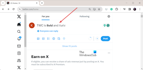 How to make Text Bold or Italic on X (Twitter) without Premium