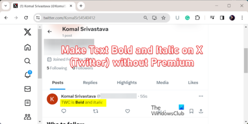 How to make Text Bold or Italic on X (Twitter) without Premium
