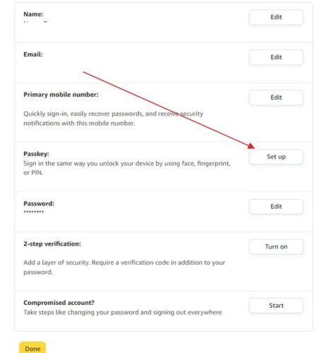 How to Enable and Set up Passkey for Amazon account