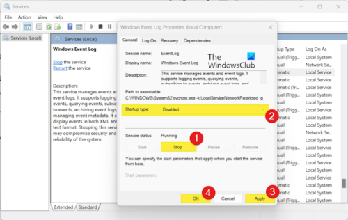 Windows Event Log high CPU, Disk, Memory, Power Usage