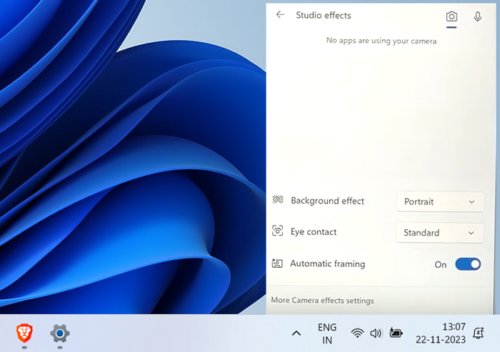 How to enable and use Studio Effects In Windows 11
