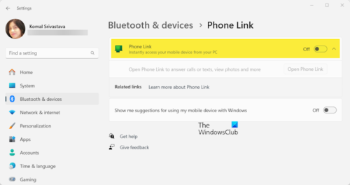 How to Turn off Phone Link feature in Windows 11