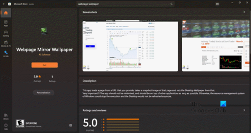Set Webpage as Desktop Background in Windows 11