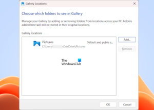 Add or remove a folder in Gallery in File Explorer of Windows 11