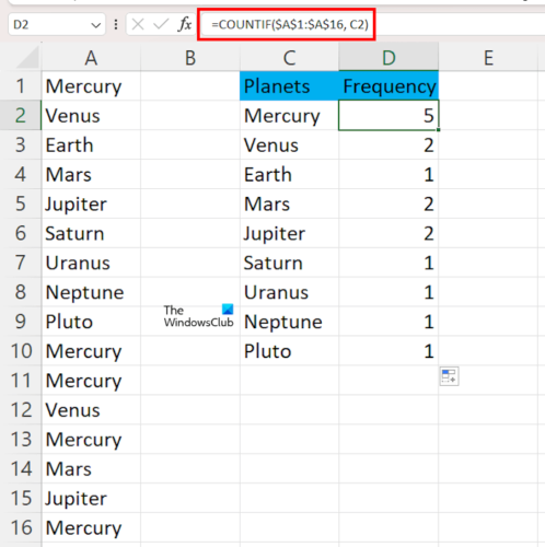How To Count The Frequency Of A Text In Excel 5592