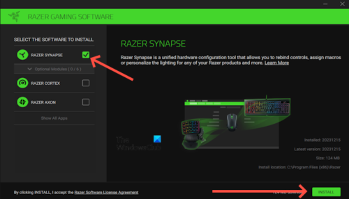 Razer Synapse download for Windows PC