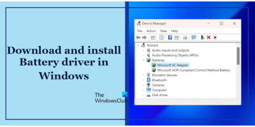 How to download and install Battery driver in Windows 11/10